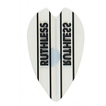 Flight Vortex Ruthless White/Clear - darts flights - deDartshop.nl
