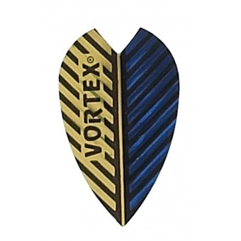 Flight Vortex Hot Shot Black/Gold/Blue - darts flights - deDartshop.nl