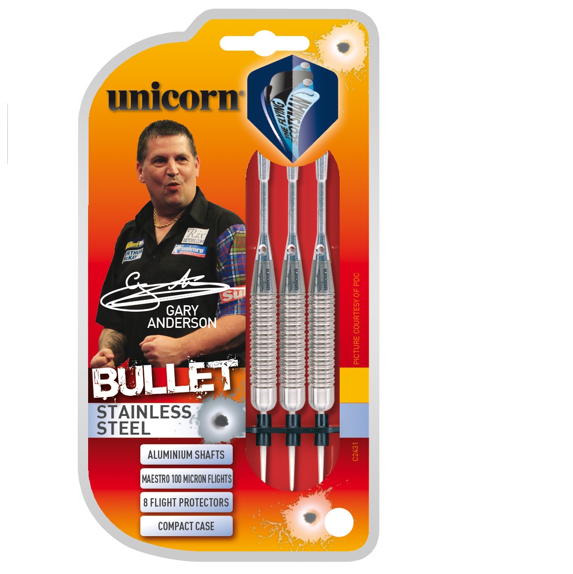 Gary Anderson Bullet Stainless Tip Darts - dartpijlen - deDartshop.nl