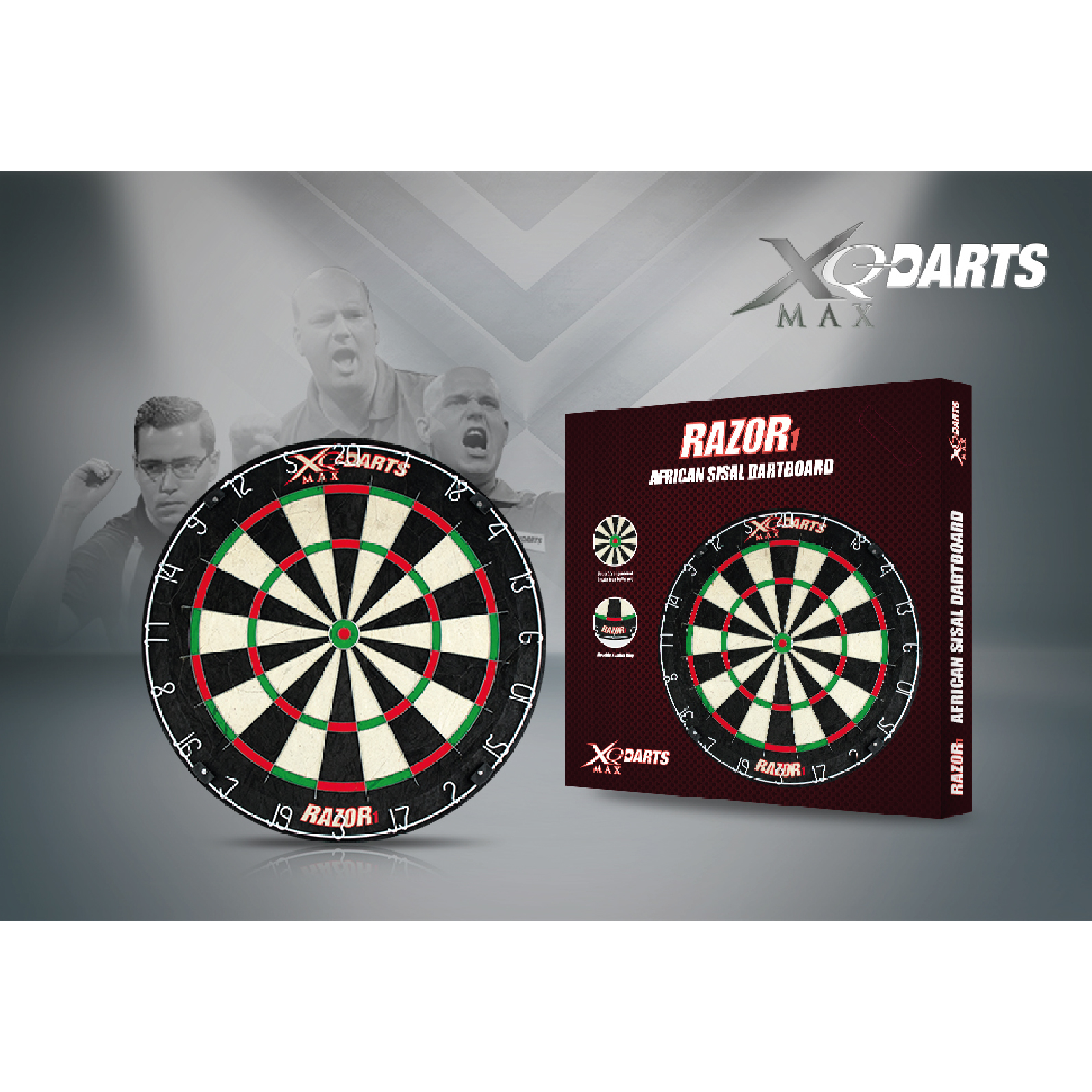 XQ-MAX Razor1 dartbord - deDartshop.nl