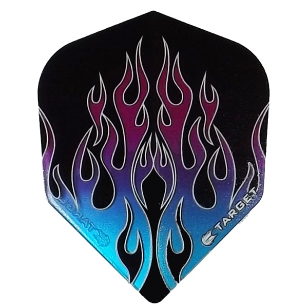 Flight Target Purple Blue Flame 117600 - darts flights - deDartshop.nl