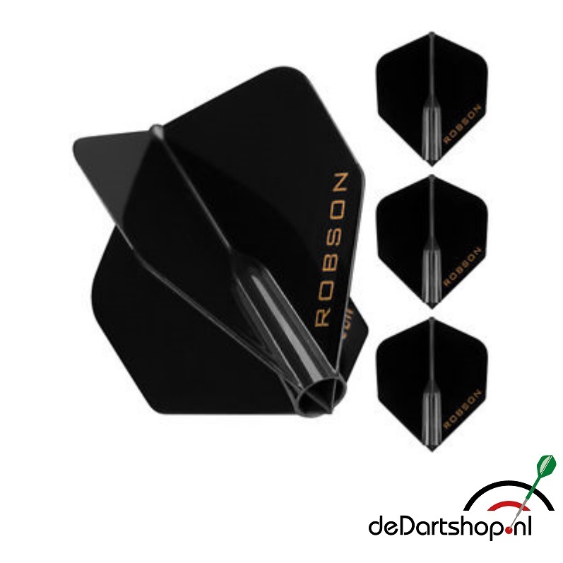 Bull's Robson Plus Std. Black - darts flights - deDartshop.nl