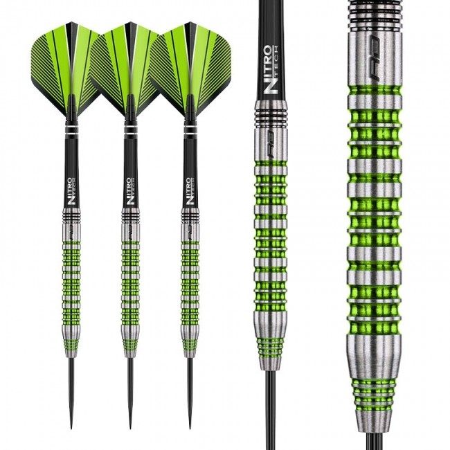 Arron Monk - 90% tungsten - 22 gram - Red Dragon dartpijlen
