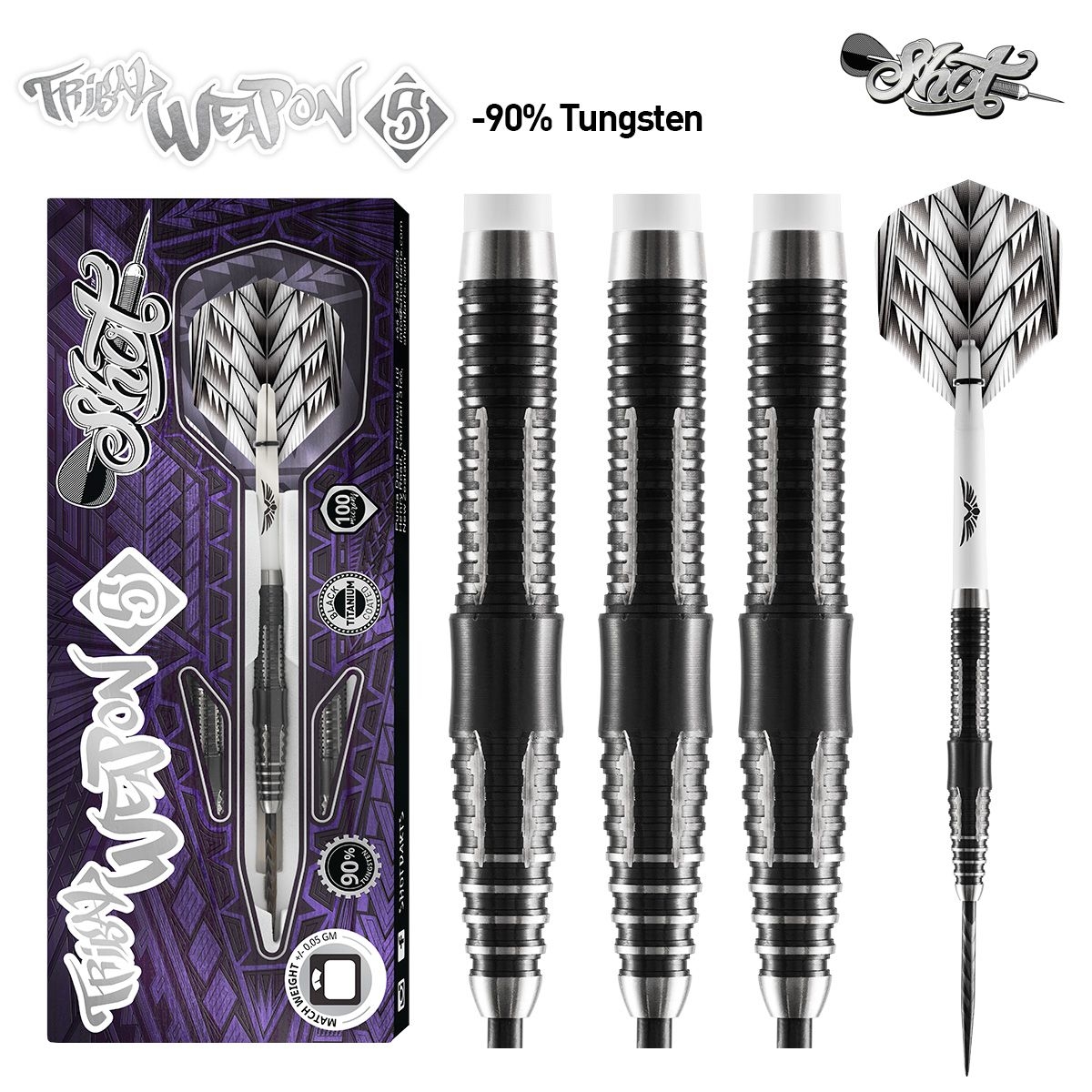 Tribal Weapon 5 - 90% - 22-23-24-25 gram - Shot! dartpijlen - deDartshop.nl Tribal Weapon 5 - 90% - 22-23-24-25 gram - Shot! dartpijlen - deDartshop.nl