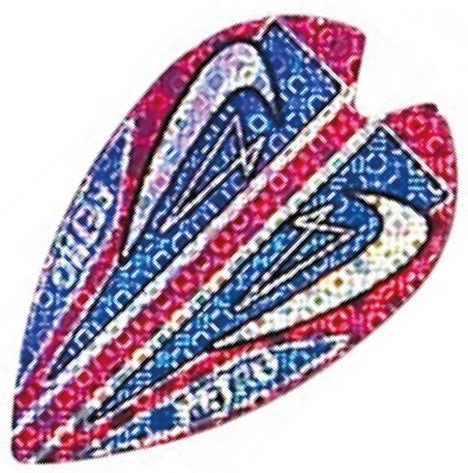 Flight Vortex Nike Blue Silver Twist Retro - darts flights - deDartshop.nl